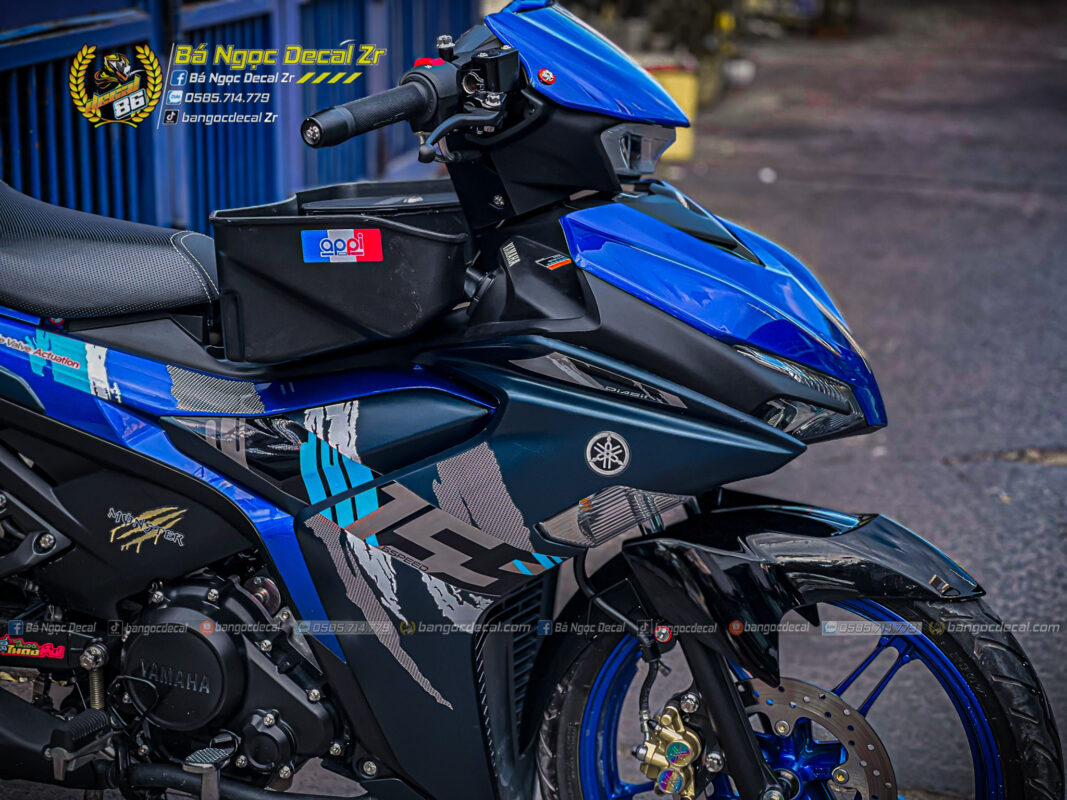 TEM DÁN XE EXCITER 155 – THIẾT KẾ ZIN XANH GP - Bá Ngọc Decal