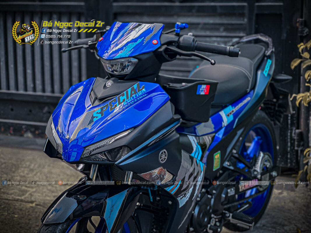 TEM DÁN XE EXCITER 155 – THIẾT KẾ ZIN XANH GP - Bá Ngọc Decal