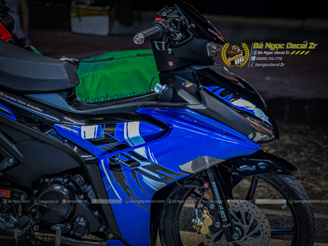 TEM DÁN XE EXCITER 155 - THIẾT KẾ MALAYSIA XANH GP - Bá Ngọc Decal