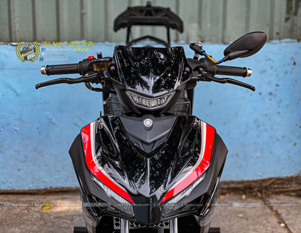 TEM DÁN XE EXCITER 155 - THIẾT KẾ ĐEN ĐỎ - Bá Ngọc Decal